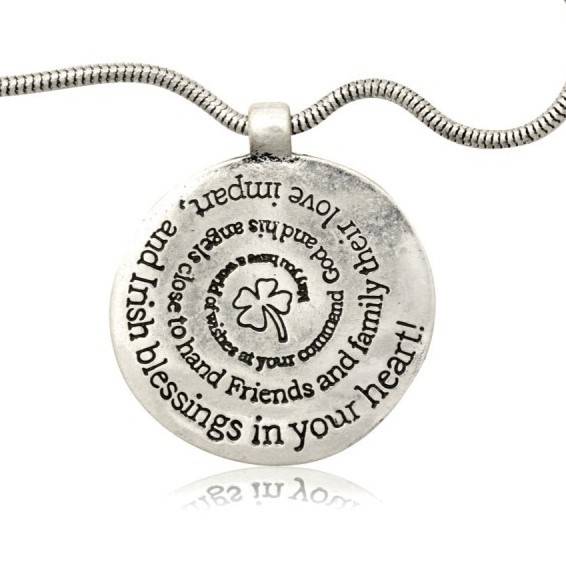 Exquisite Irish Blessing Medallion Necklace | The Irish Jewelry Company
